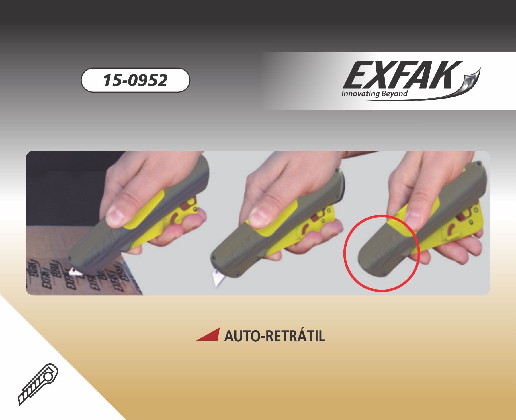 Estilete de Segurança Auto-Retrátil Exfak I EPI I Estiletes para Industria